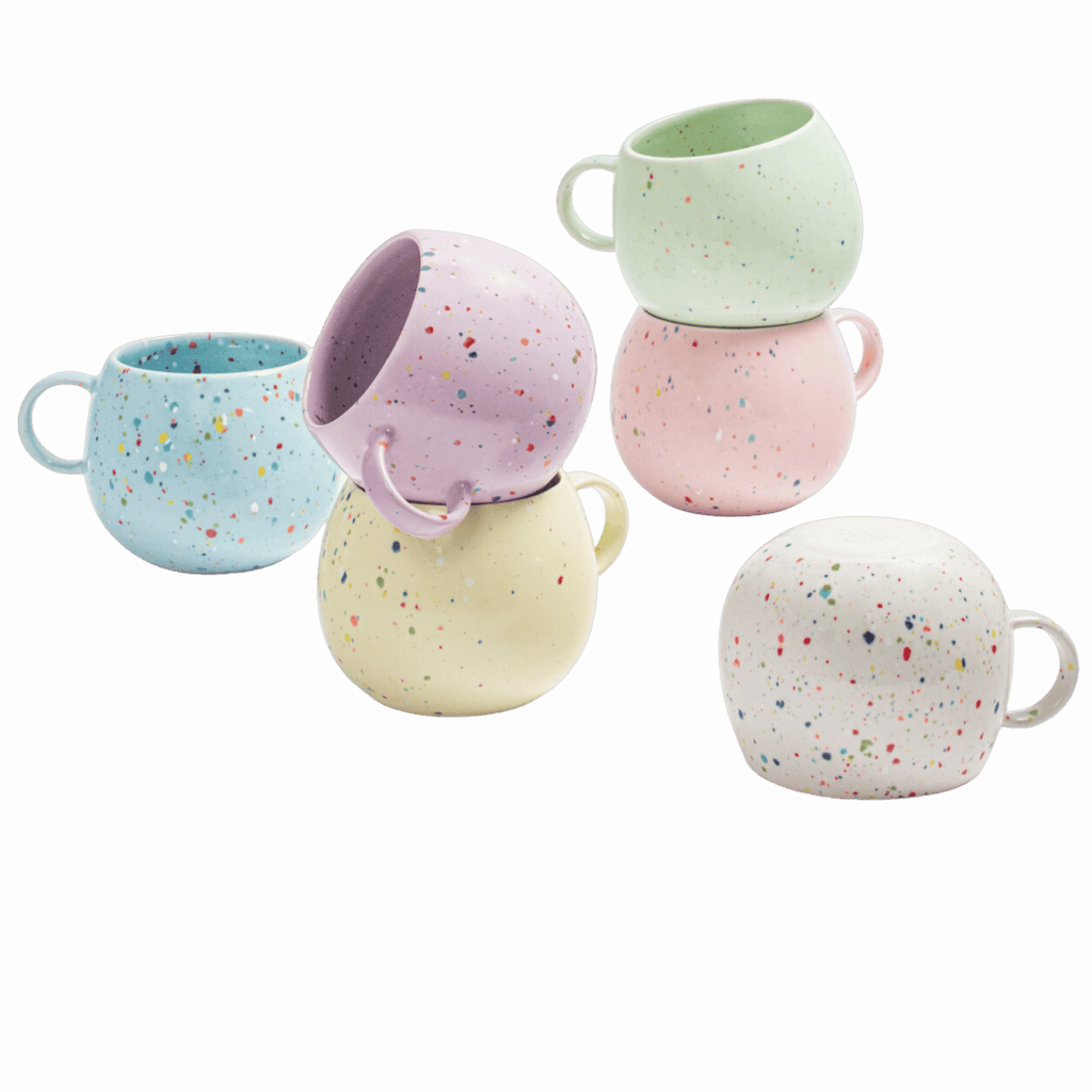 Ceramic cups set of 6 colorful cups I Primavera – Keramik Liebe